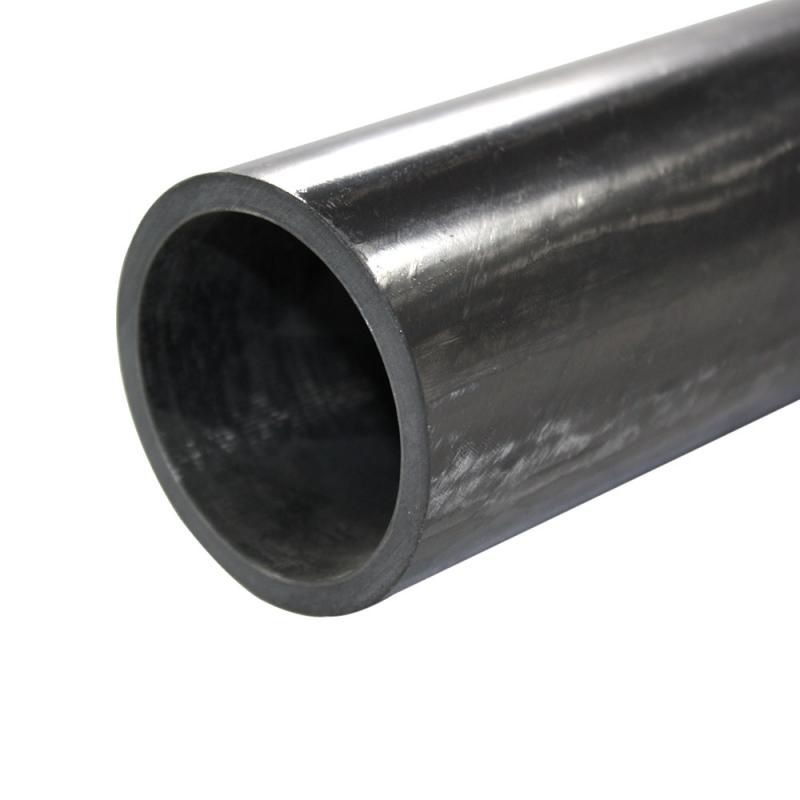 CFRP carbon tube inside fabric-outside UD 12x9x2200mm painted mat black ...
