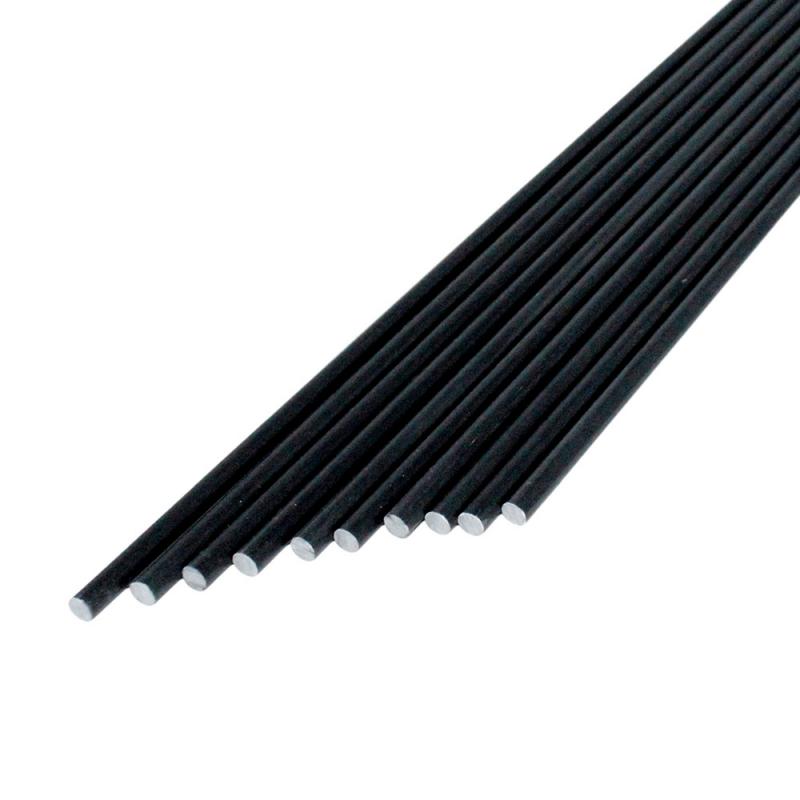 GFRP fibreglass rod Ø8mm pultruded black, set with 10 pieces, 1000mm ...