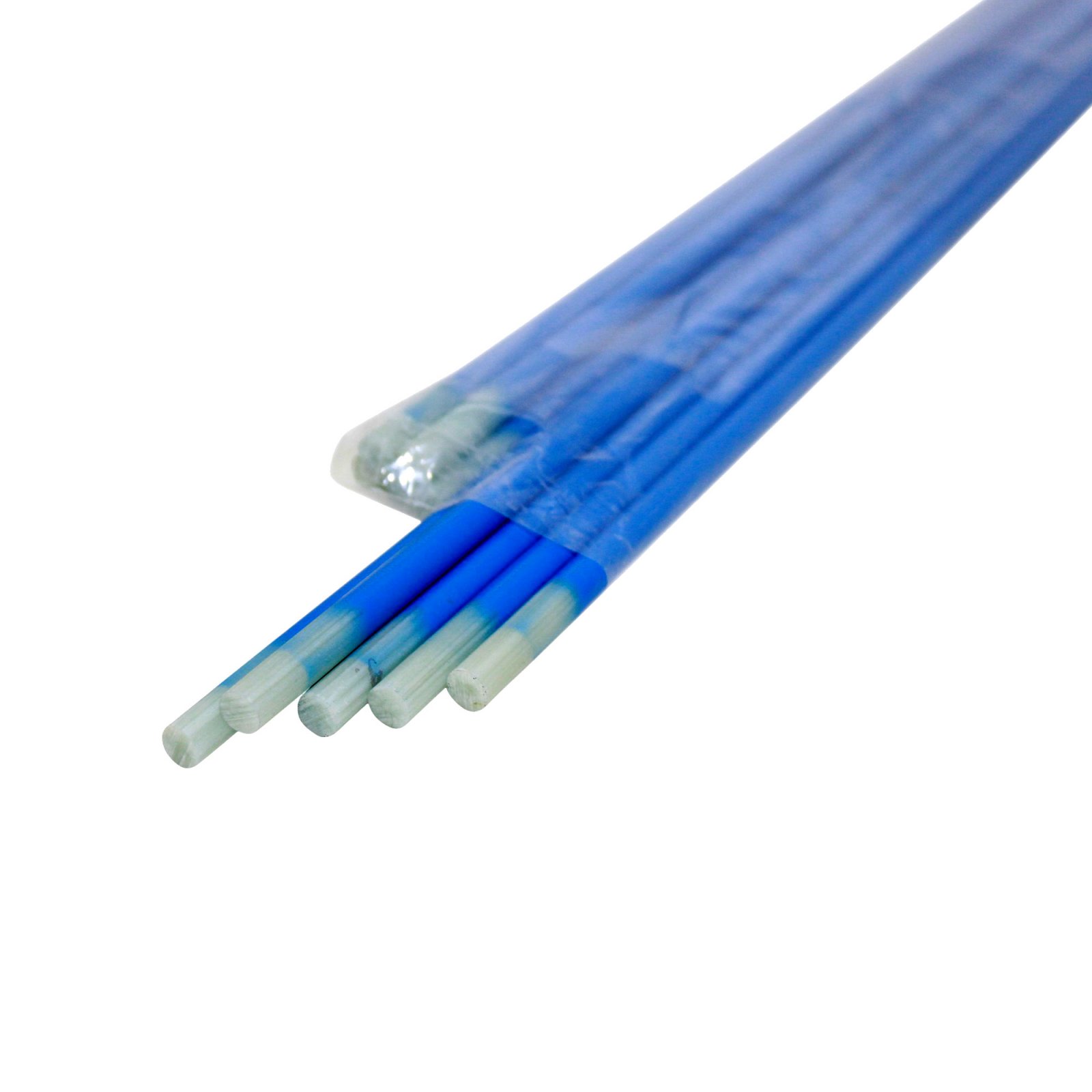 GFK-Glasfaser Stab Ø6mm Länge 900mm geschliffen, blau lackiert-Set mit ...