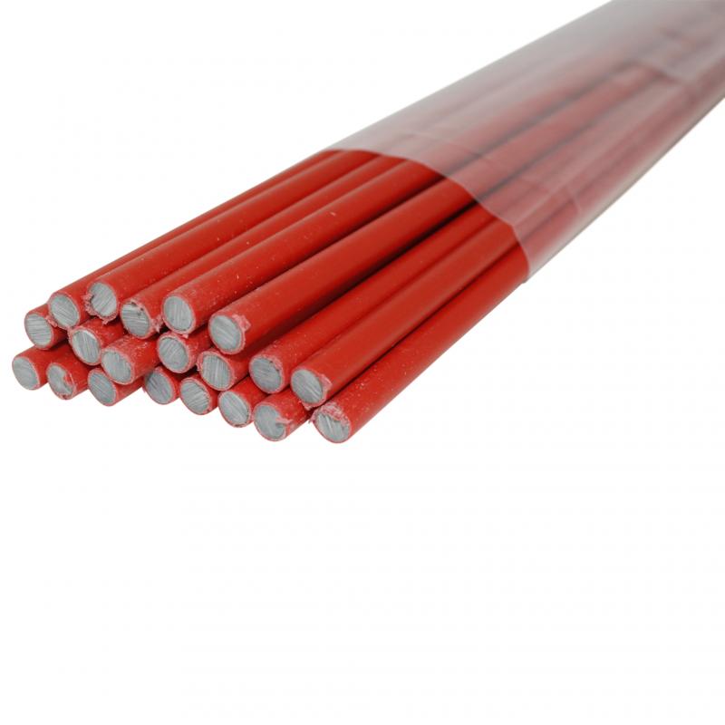 BFRP basalt rod pultruded Ø7,5mm, length 980mm red PP-coating-Set with ...