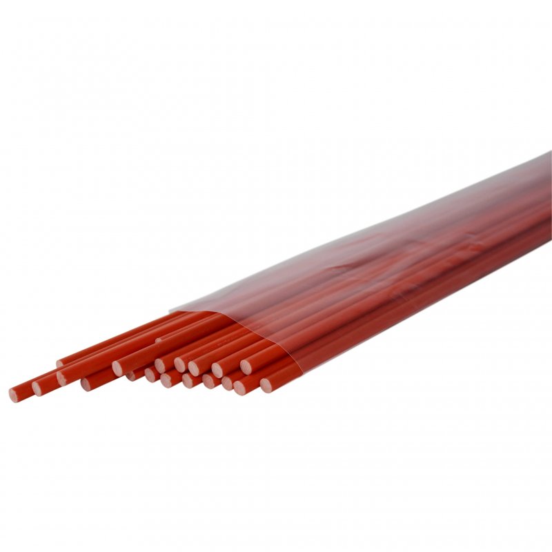 GFK-Glasfaser Stab pultrudiert Ø6x700mm orange eingefärbt-Set mit 20 ...